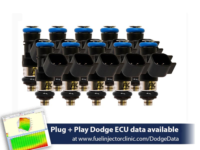 540cc FIC Fuel Injector Clinic Injector Set for Dodge Viper ZB1 ('03-'